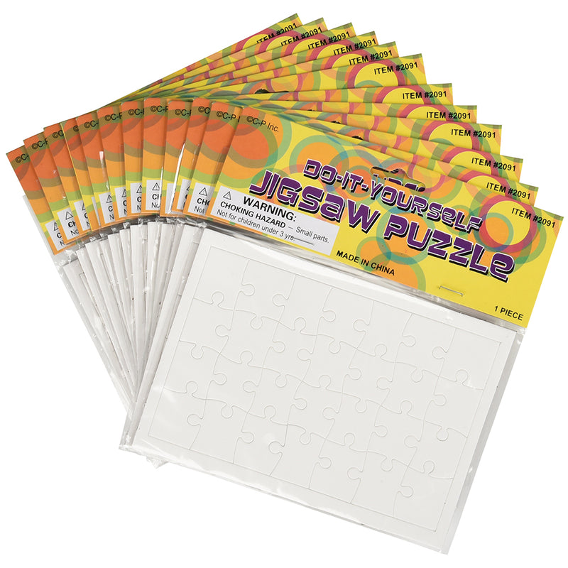 Blank Jigsaw Puzzles Toy (One Dozen) - Price: $4.86