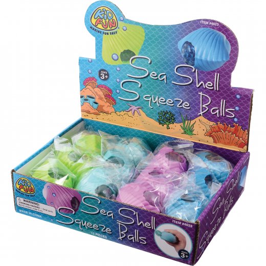 Sea Shell Squeeze Balls Toy (1 Dozen) - Price: $11.82