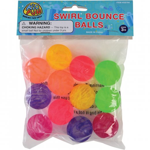 Swirl Panel Balls Toy - 35mm (1 Dozen) - Price: $2.70