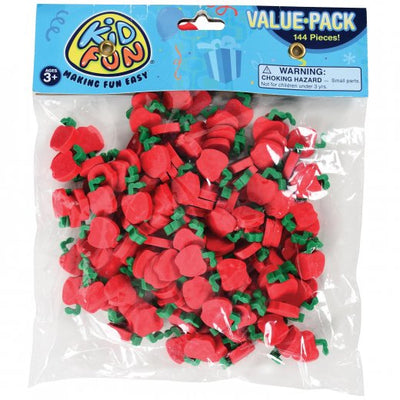 Mini Apple Erasers Kids Stationery (144 pieces) - Price: $3.65