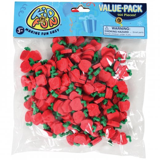 Mini Apple Erasers Kids Stationery (144 pieces) - Price: $3.65