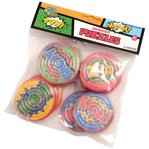 Superhero Maze Puzzle Toys (1 dozen) - Price: $3.24