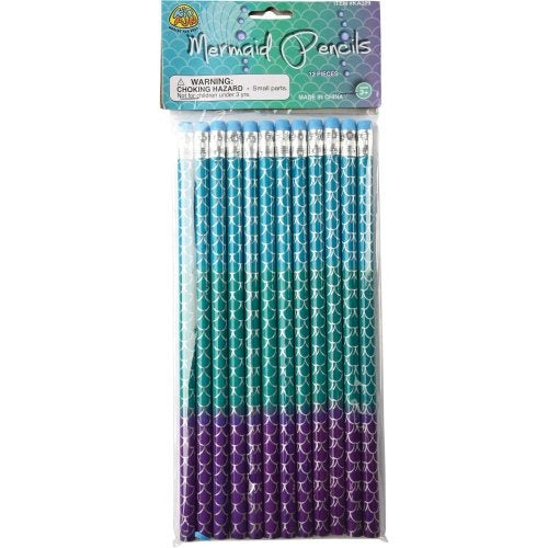 Mermaid Pencils Party Supplies (1 Dozen) - Price: $1.76