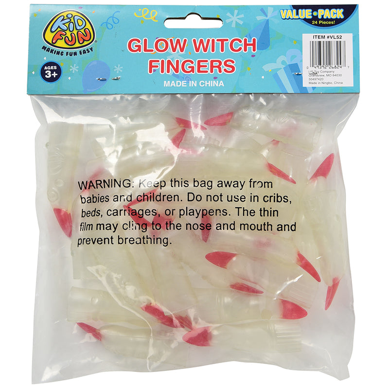 Halloween Glow Witch Fingers Party Favor - 24 Pieces - Price: $2.84